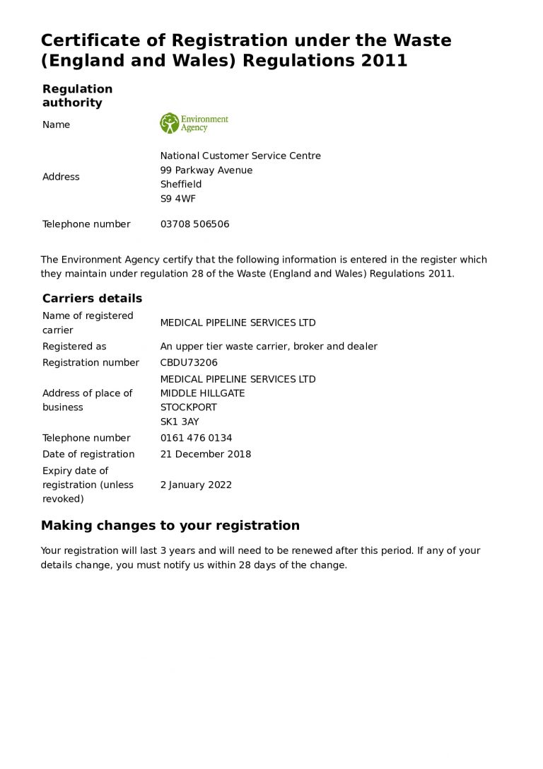 Accreditations – Medical Pipeline Services